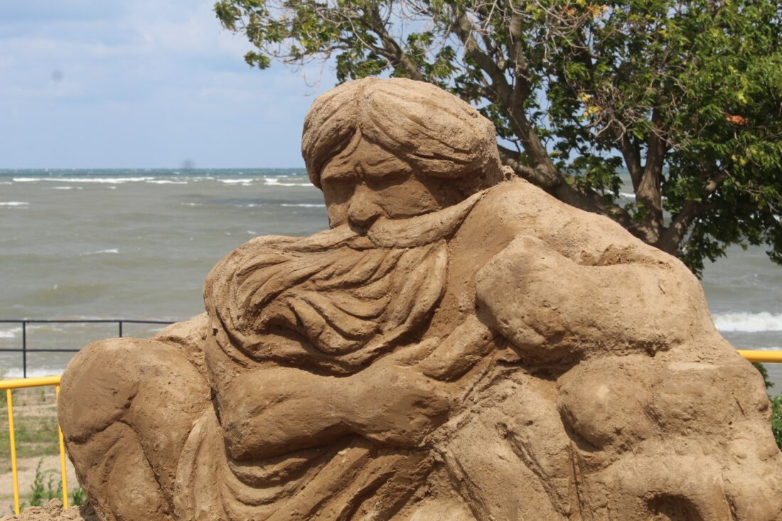 Weathering creativity Winds force sculptor to adapt in crafting Neptune ...
